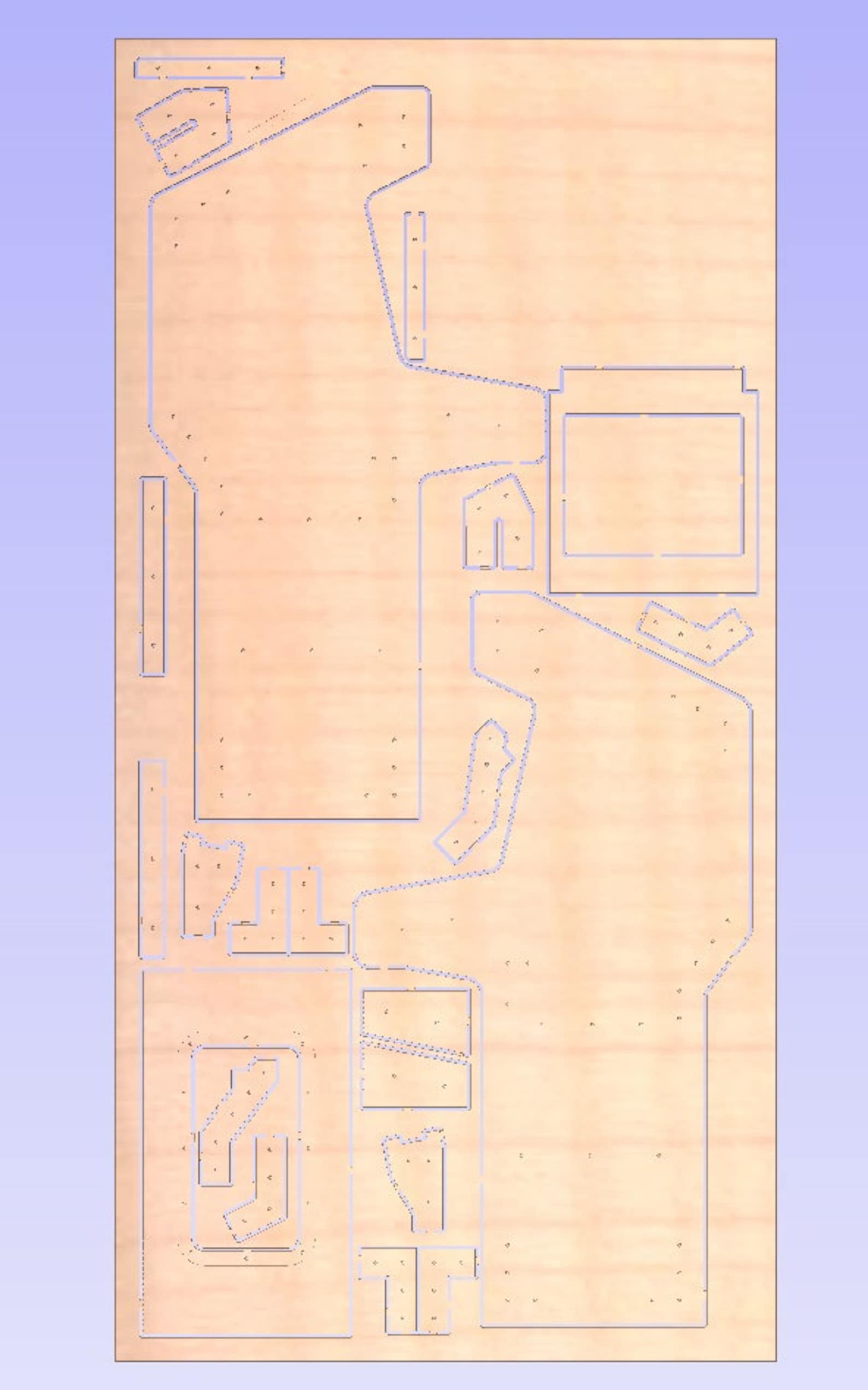 13" CRT Arcade Cabinet Plans /CAD Package (2:3 Scale Neogeo MVS Style ...