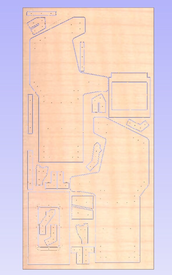 13" CRT Arcade Cabinet Plans /CAD Package (2:3 Scale Neogeo MVS Style ...
