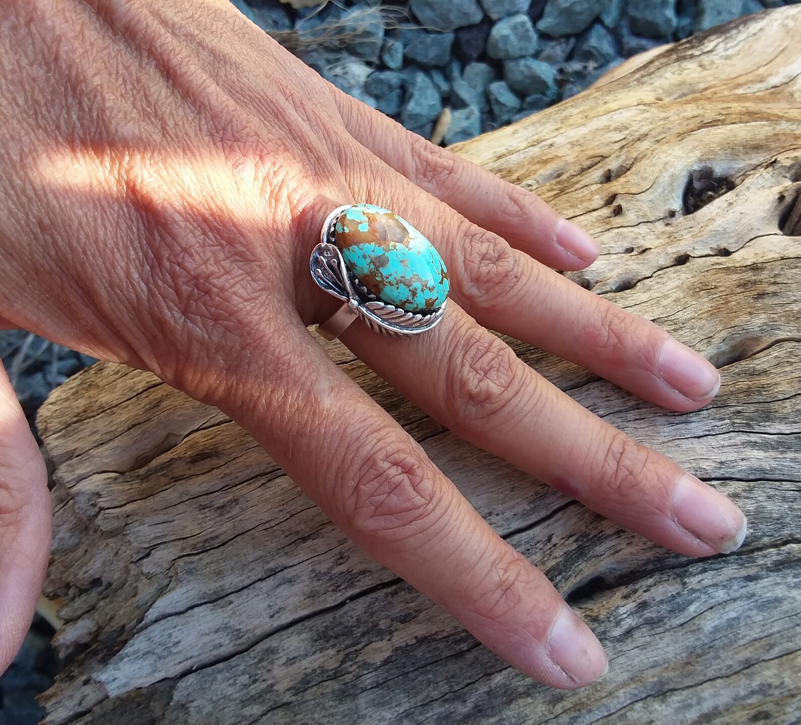 Anillo turquesa tamaño8 joyería de plata esterlina nativo - Etsy México