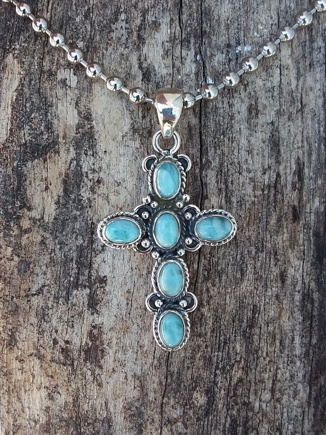 Larimar Cross Christian Accessories Spirit Jesus Rosary Crucifix - Etsy