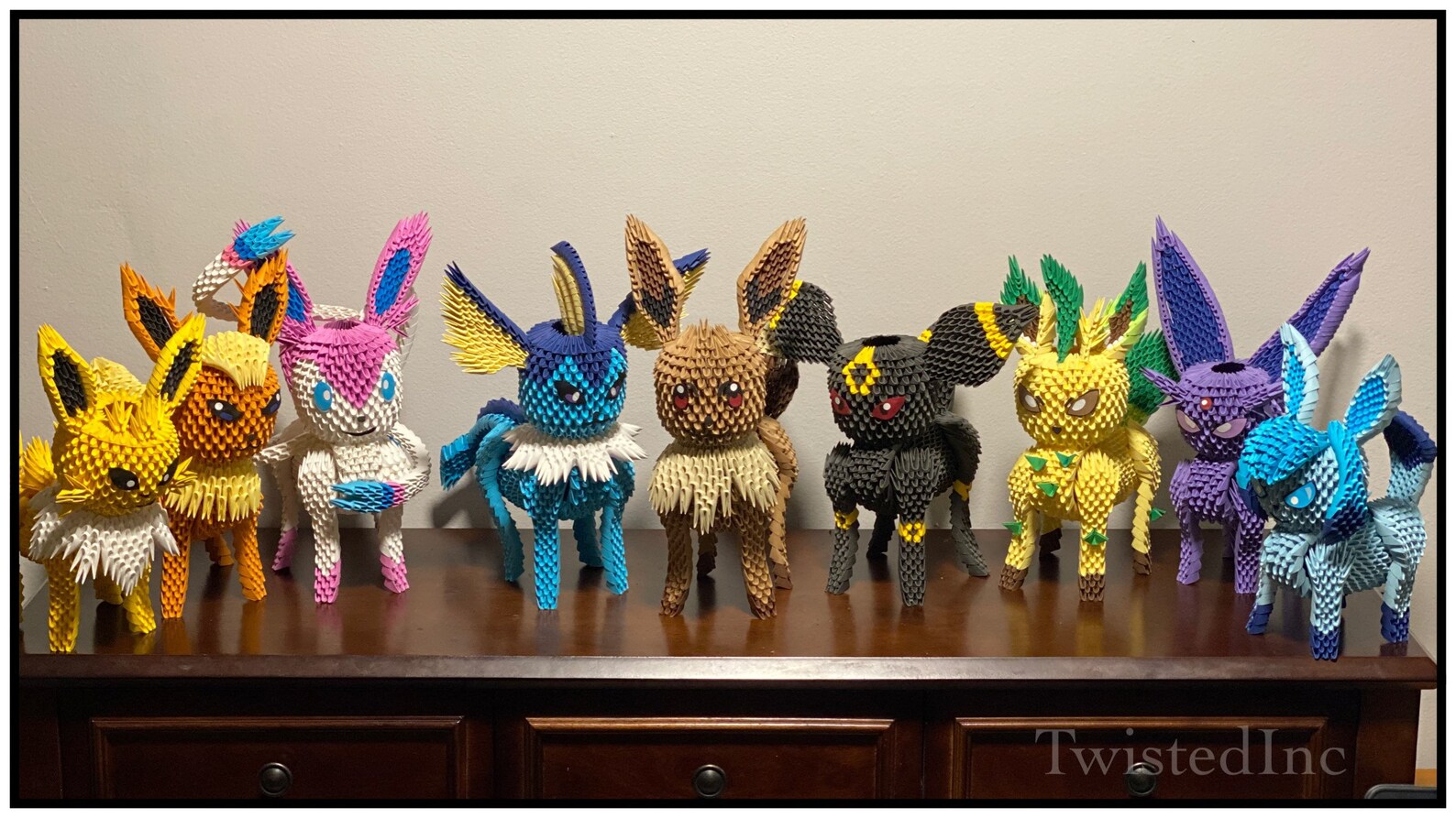 3D Origami Pokemon Eevee - Etsy