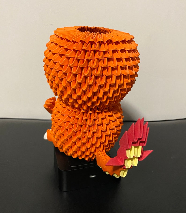 3D Origami Pokemon Charmander - Etsy