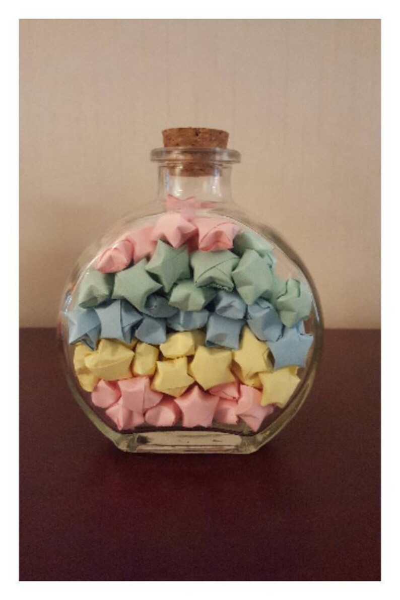 Origami Lucky Star Glass Jar - Etsy