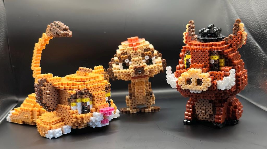 3D Perler Lion King Characters - Etsy