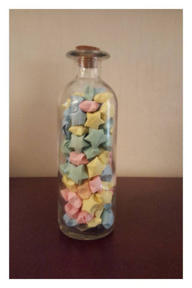 Origami Lucky Star Glass Jar - Etsy
