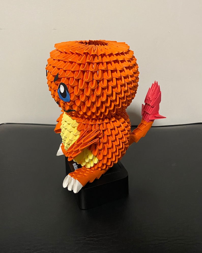 3D Origami Pokemon Charmander - Etsy