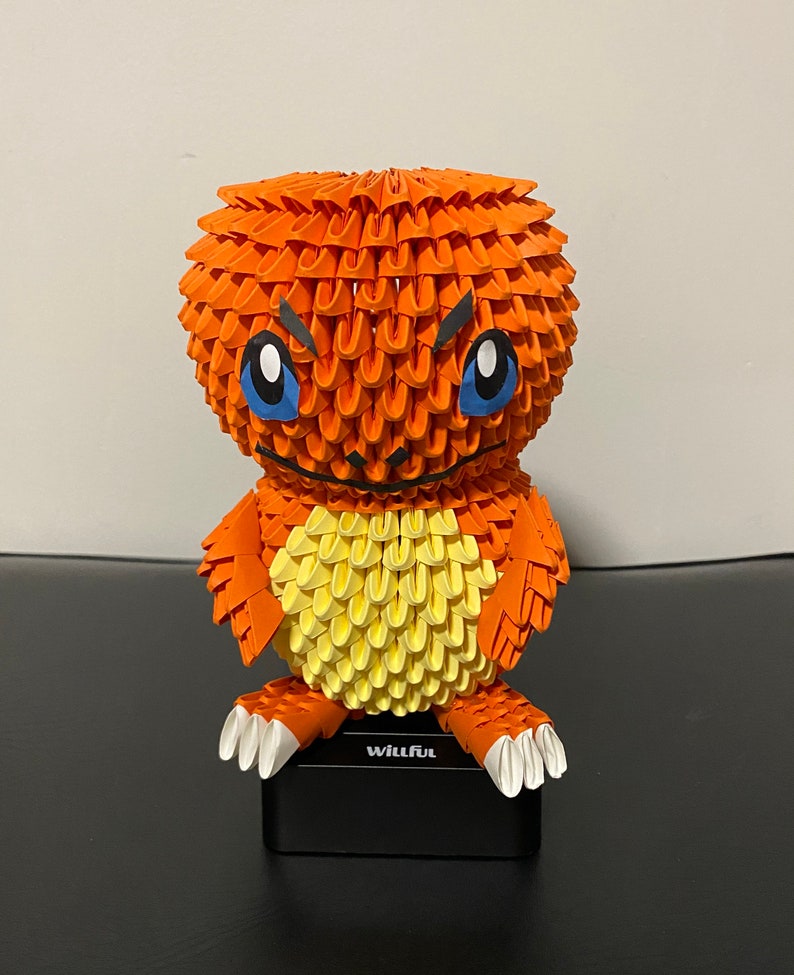 3D Origami Pokemon Charmander - Etsy