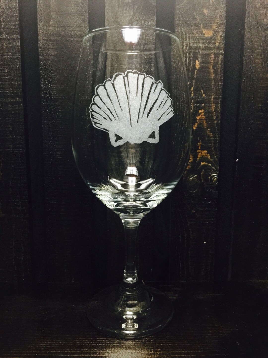 Seashell Large Wine Glass, Seashells, Ocean, Ocean Scene, Wine Glass ...