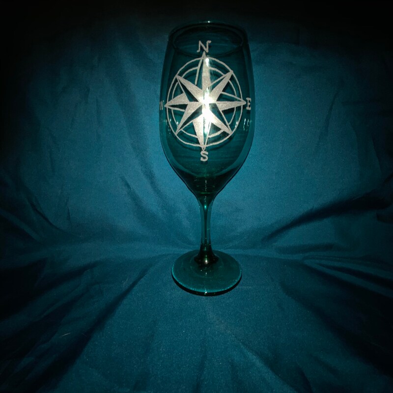 Compass Wine Glass - Etsy