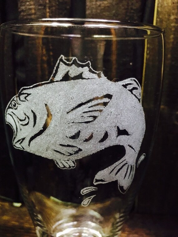 Bass Fish Beer Glass Pint Pilsner Fish Beer Mug Hand | Etsy