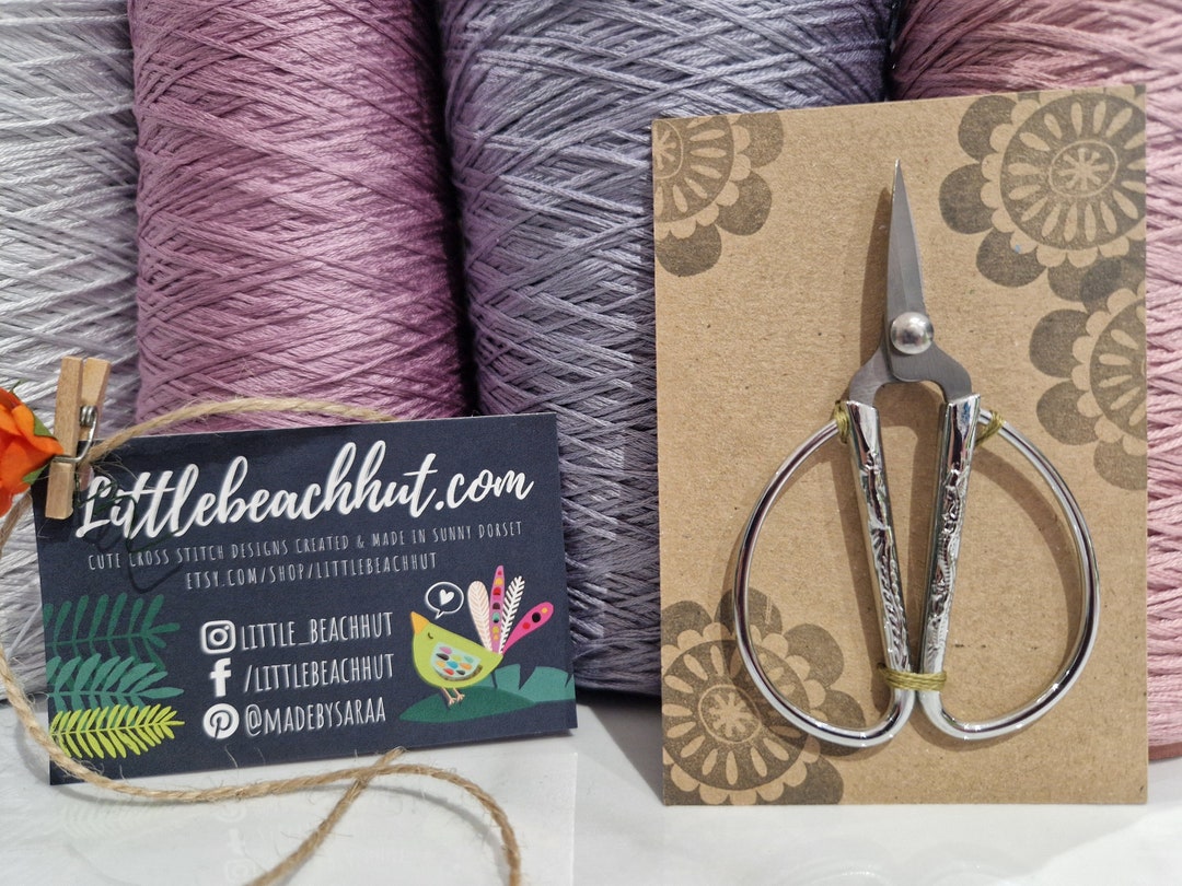 Silver Retro Sewing Scissors, Pretty Embroidery Scissors, Vintage ...