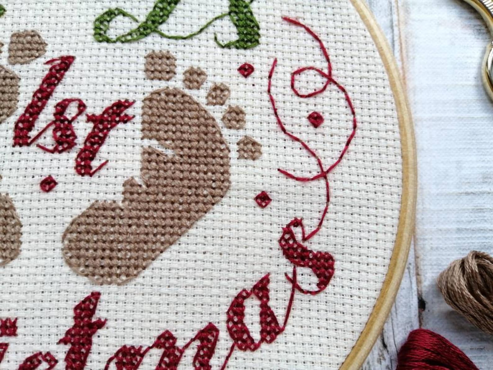 Baby's First Christmas Cross Stitch Pattern - A Lovely Gift for New ...