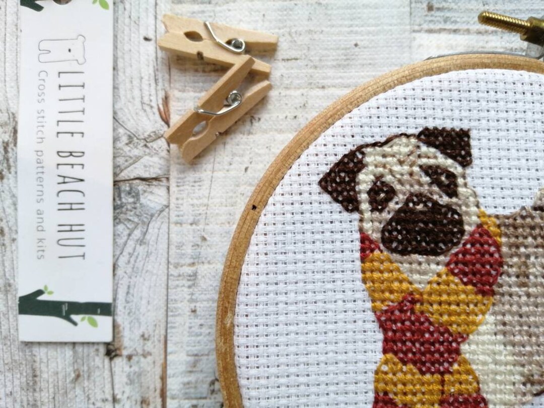 Pug Cross Stitch Pattern, Pug Lovers Gift, Embroidery Pug, Dog Cross ...