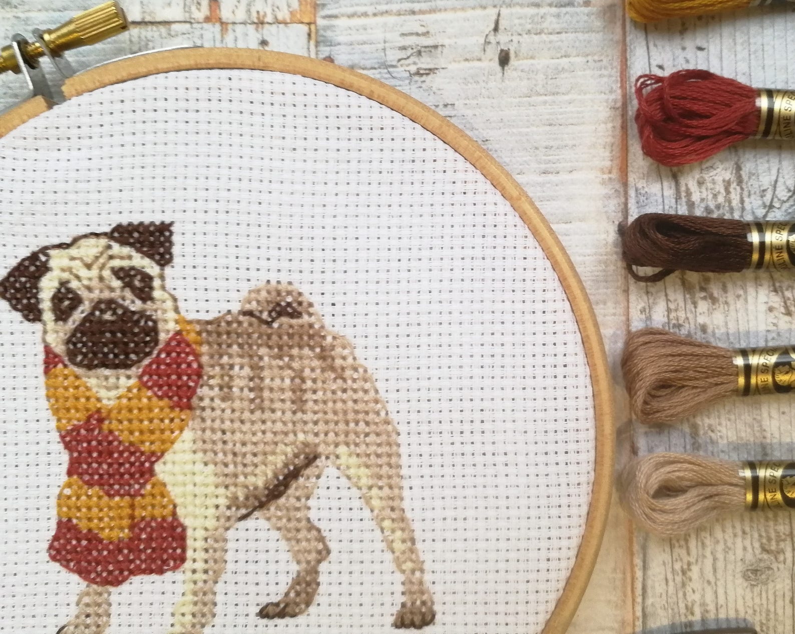 Pug Cross Stitch Pattern, Pug Lovers Gift, Embroidery Pug, Dog Cross ...