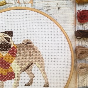 Pug Cross Stitch Pattern, Pug Lovers Gift, Embroidery Pug, Dog Cross ...