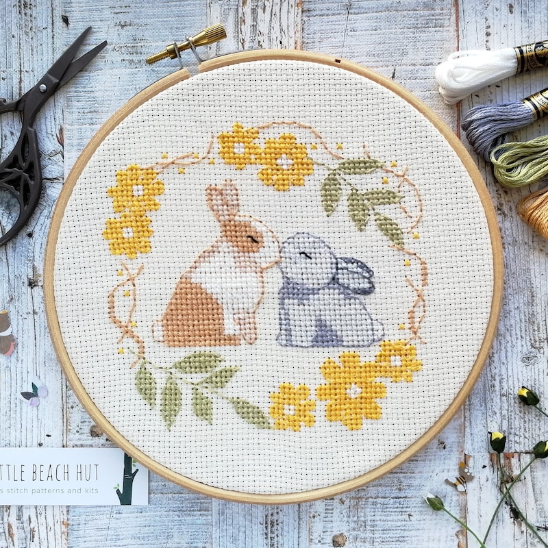 Cross Stitch Bunny - Etsy