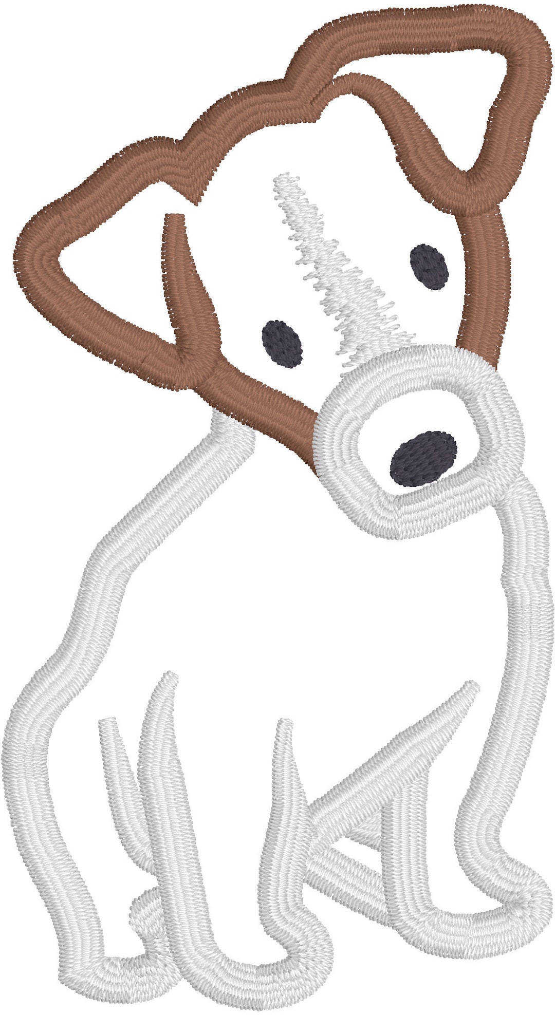 Jack Russell Terrier Appliqué Design Download for Embroidery - Etsy