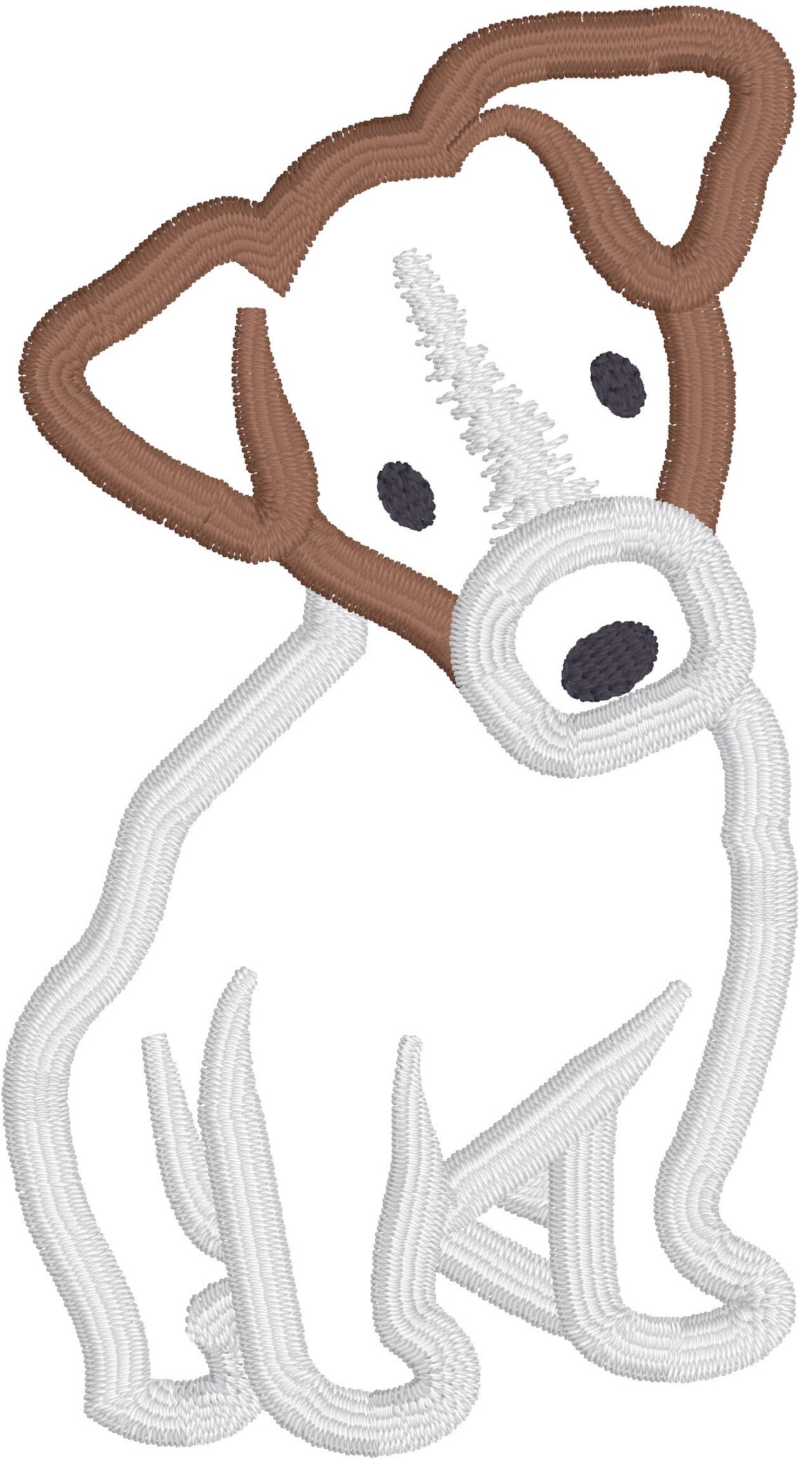Jack Russell Terrier Appliqué Design Download for Embroidery | Etsy