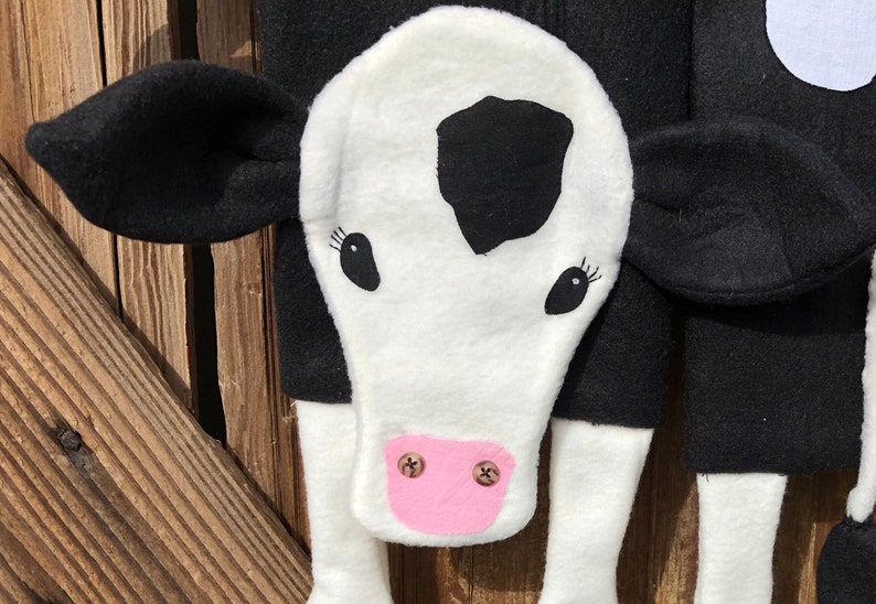 Calf Cow Scarf Sewing PDF Pattern, Fun Easy Kids, Cow Scarf Sewing ...