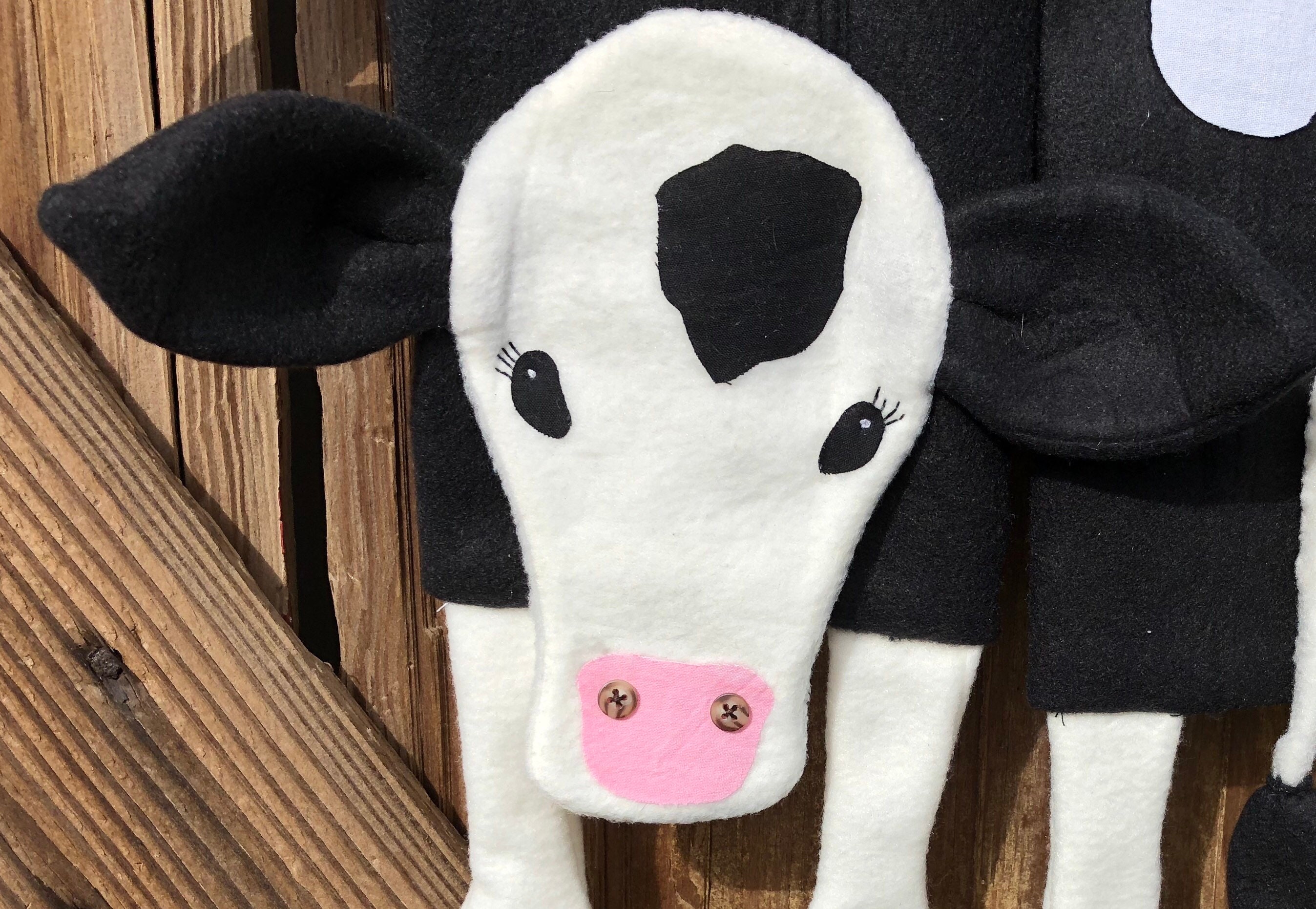 Calf Cow Scarf Sewing PDF Pattern Fun Easy Kids Cow Scarf - Etsy Canada