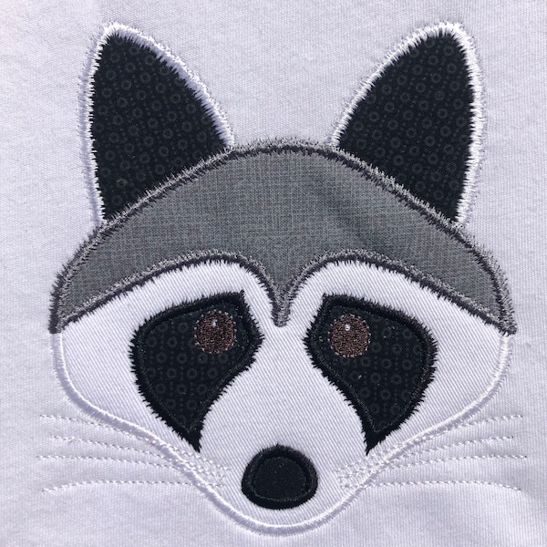 Raccoon Face Embroidery Design - Etsy