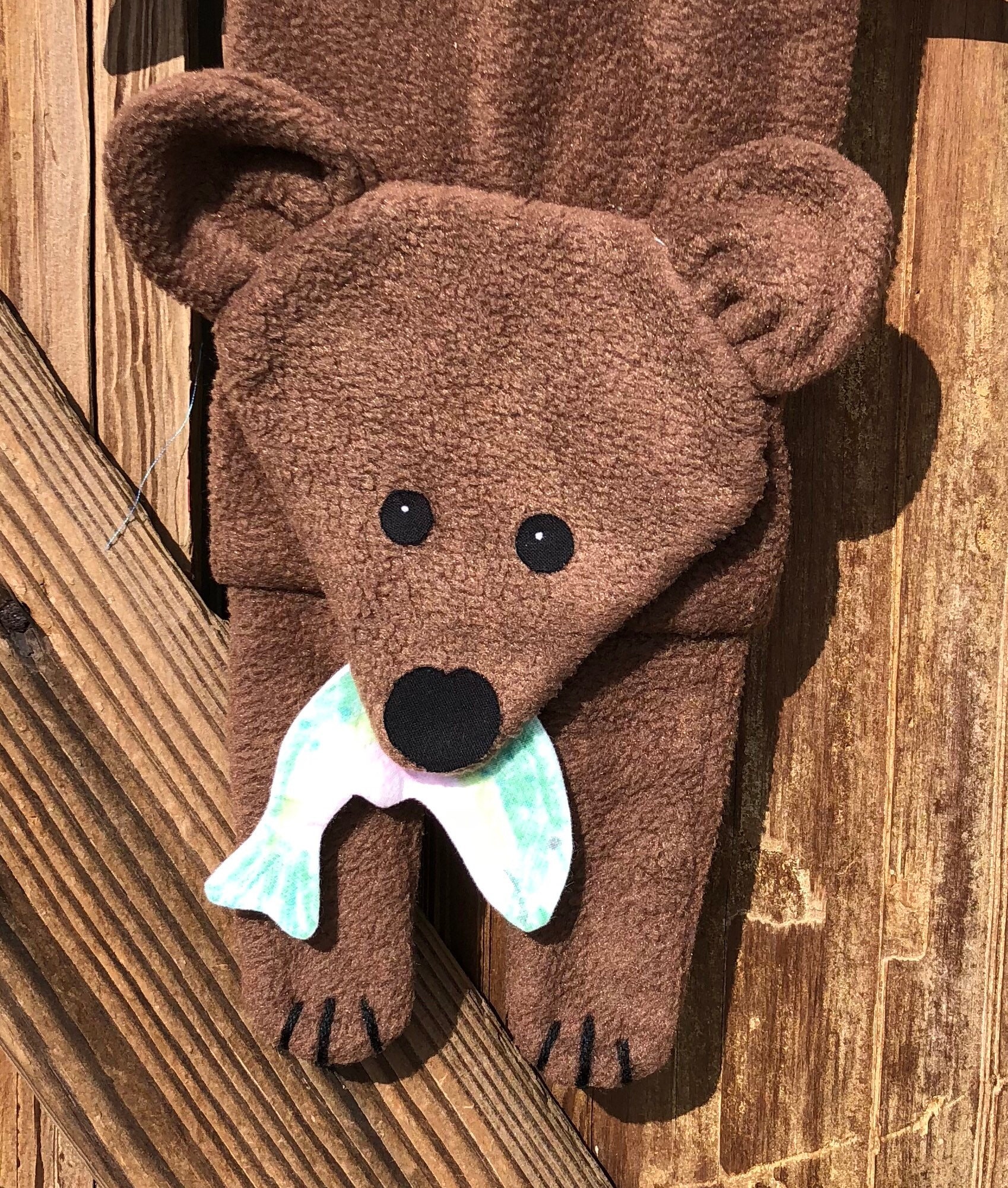 Bear Scarf Sewing Pattern, Kids Fleece Scarf (PDF Pattern) - Etsy UK