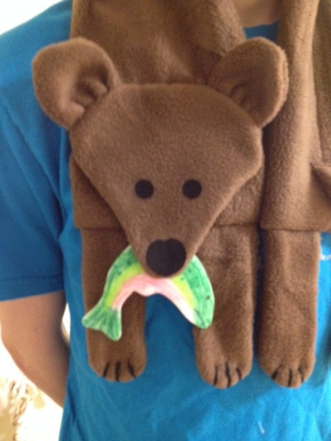 Bear Scarf Sewing Pattern, Kids Fleece Scarf (PDF Pattern) - Etsy