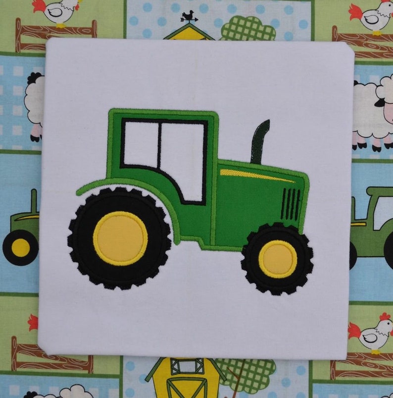 Tractor Applique Embroidery Design Download for Embroidery - Etsy