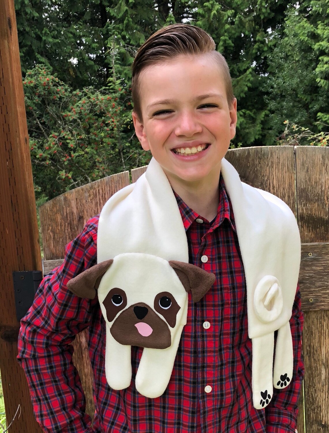 Pug Scarf PDF Instant Download Sewing Pattern, Dog Lovers Gift, Fun ...