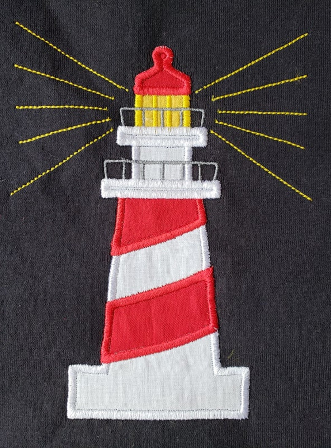 Lighthouse Applique Embroidery Design File for Use With an Embroidery ...