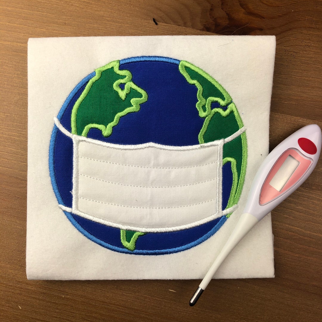 Pandemic Earth Applique Embroidery Design Download for - Etsy
