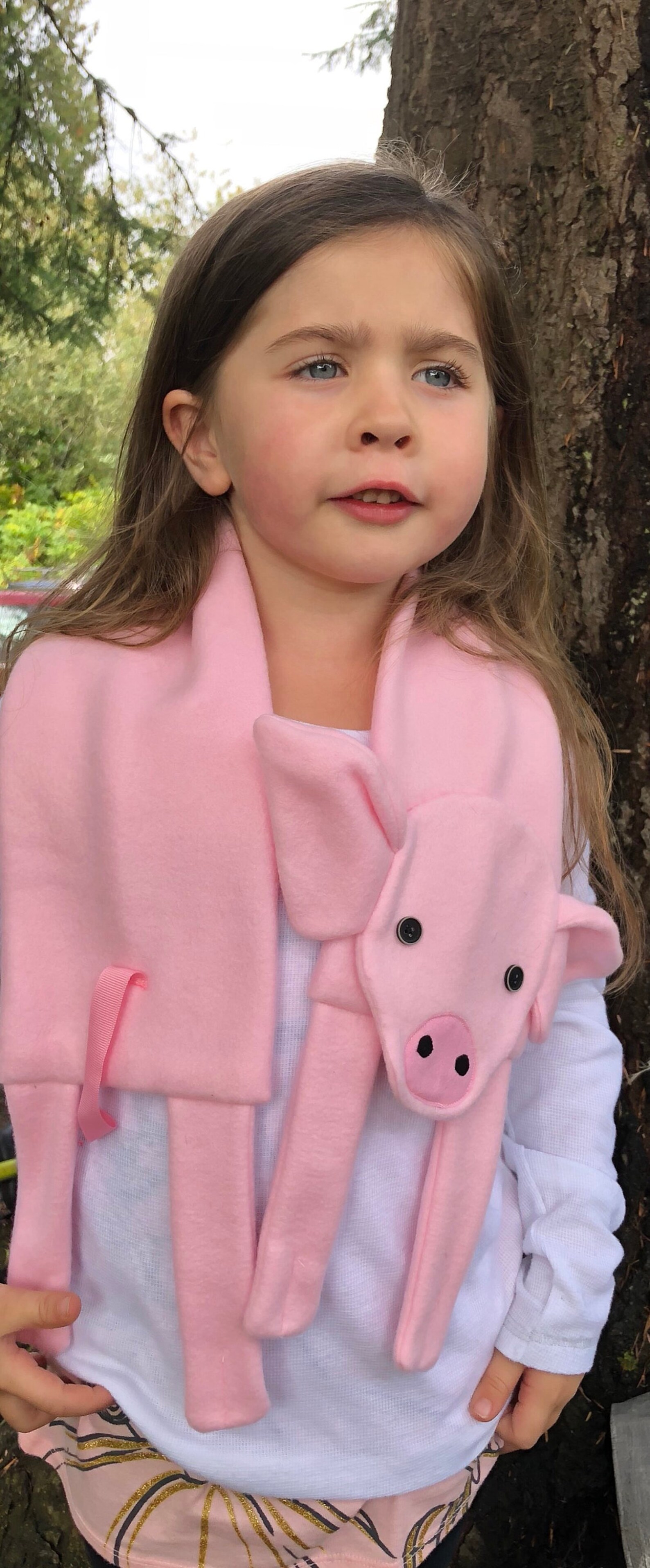 Piglet Scarf PDF Sewing Pattern, Fleece Kids Scarf (easy) - Etsy UK