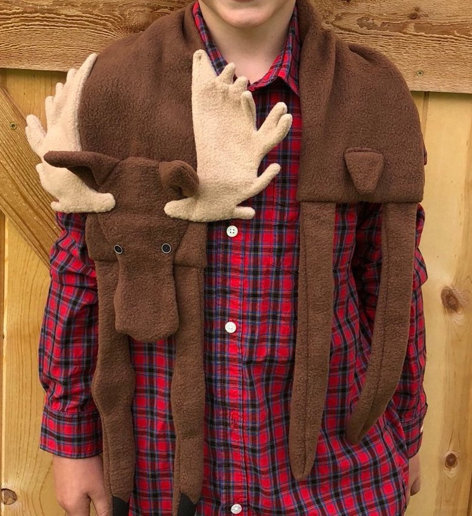 In the Hoop Moose Scarf Embroidery Design for Use With an Embroidery ...