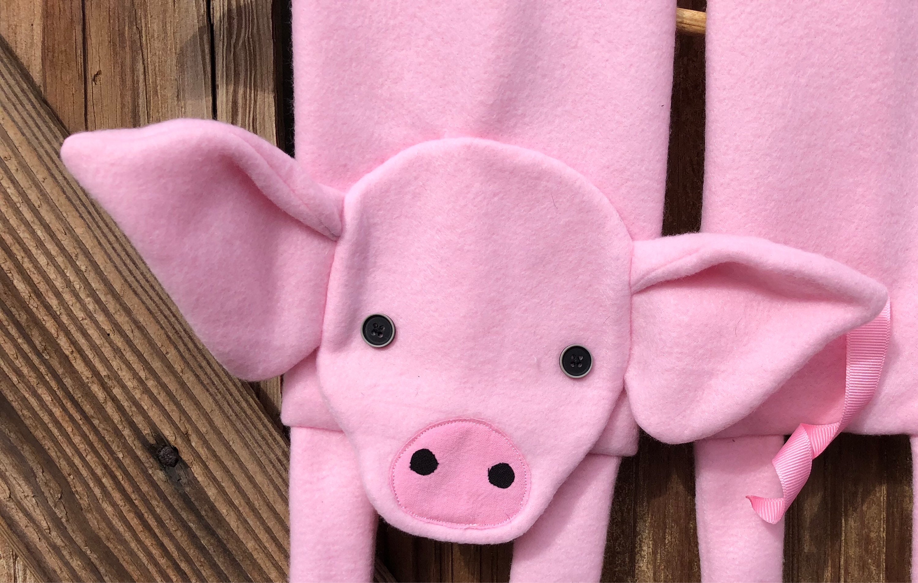 Piglet Scarf PDF Sewing Pattern Pig Kids Pattern Fleece | Etsy