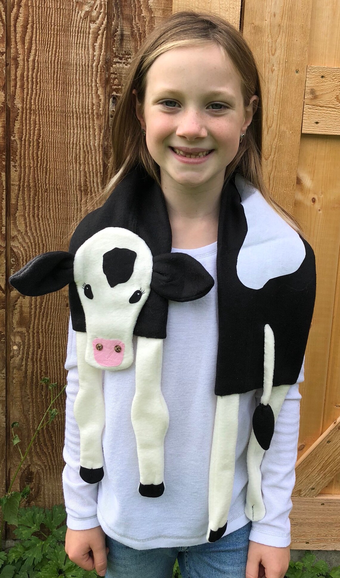 Calf Cow Scarf Sewing PDF Pattern Fun Easy Kids Cow Scarf - Etsy Canada