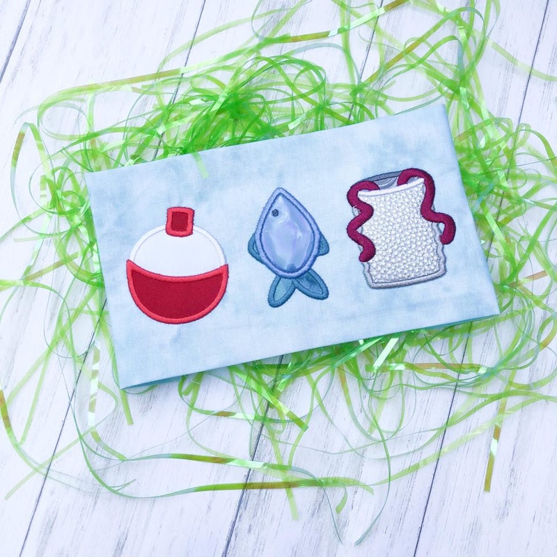 Fishing Applique - Etsy