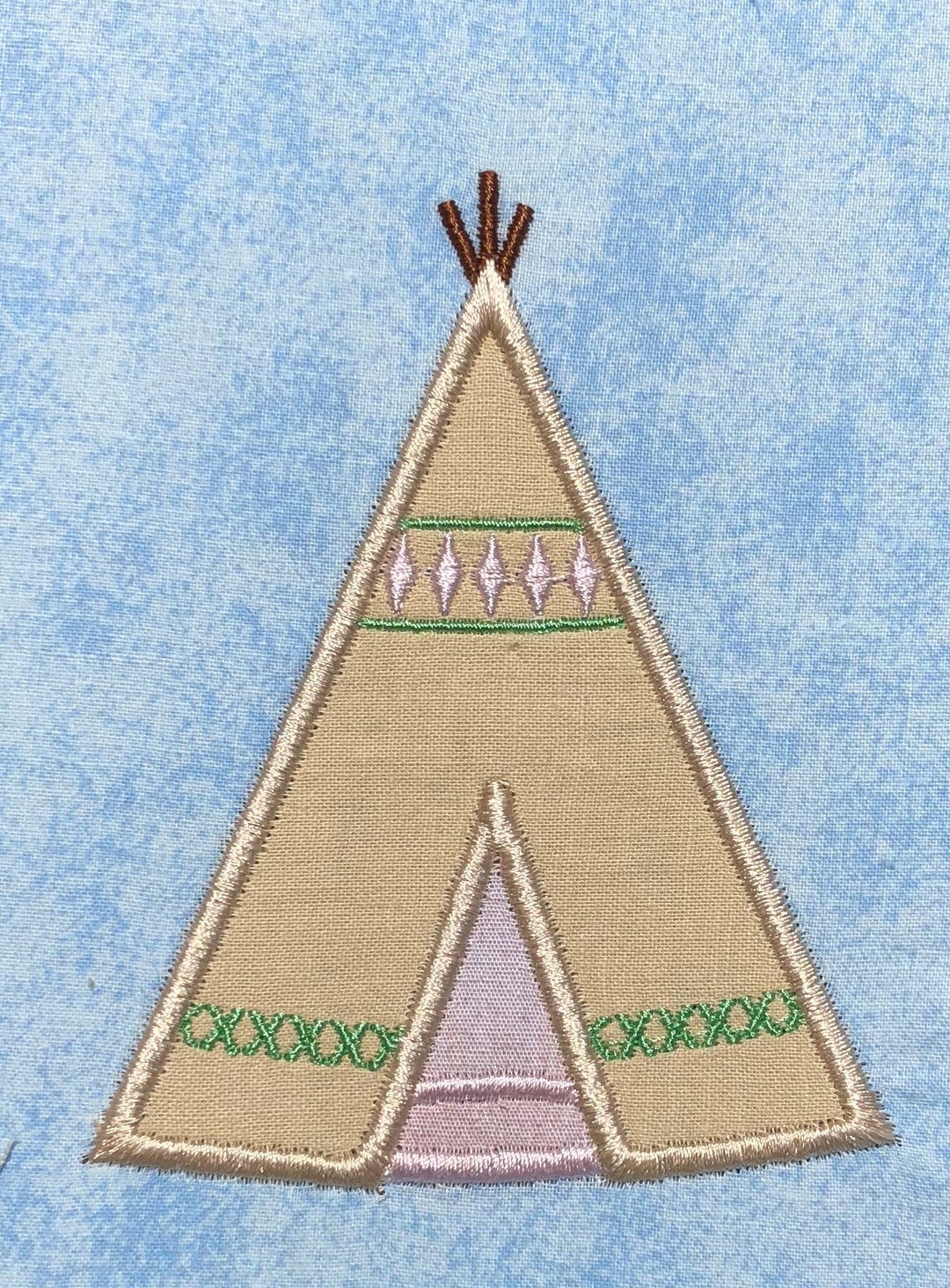 Tepee Applique Design Embroidery Download for Embroidery Machine, Cute ...