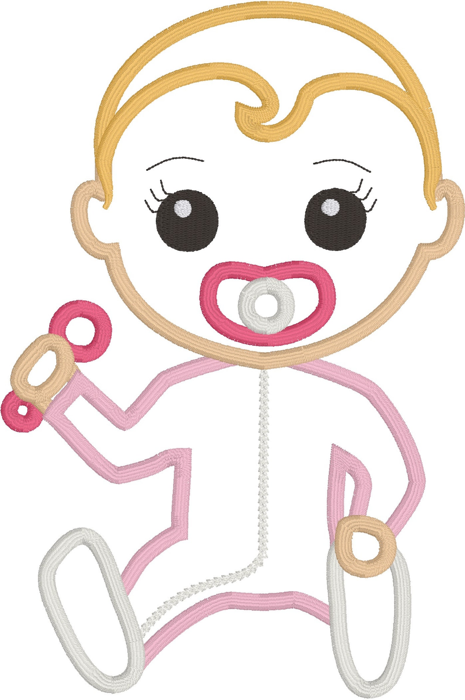 Baby girl or baby boy applique embroidery design download for | Etsy