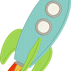 Rocket Ship, Outerspace Applique Embroidery Design Download for ...