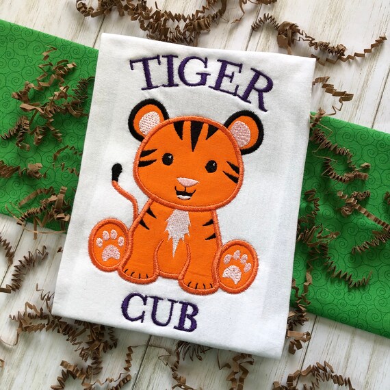 Tiger Cub Mascot Applique Embroidery Design Download | Etsy