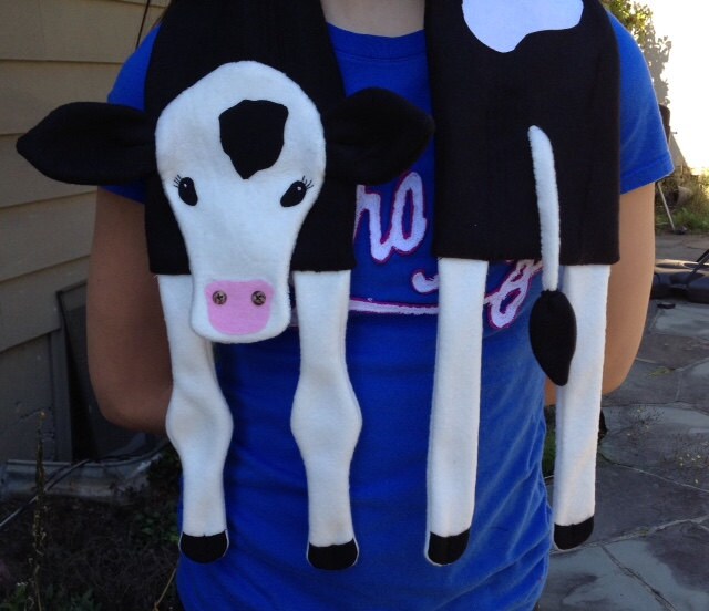 Calf Cow Scarf Sewing PDF Pattern Fun Easy Kids Cow Scarf - Etsy Canada