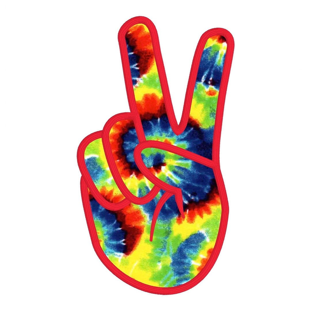 Peace Sign Appliqué Design Download for Embroidery Machine - Etsy