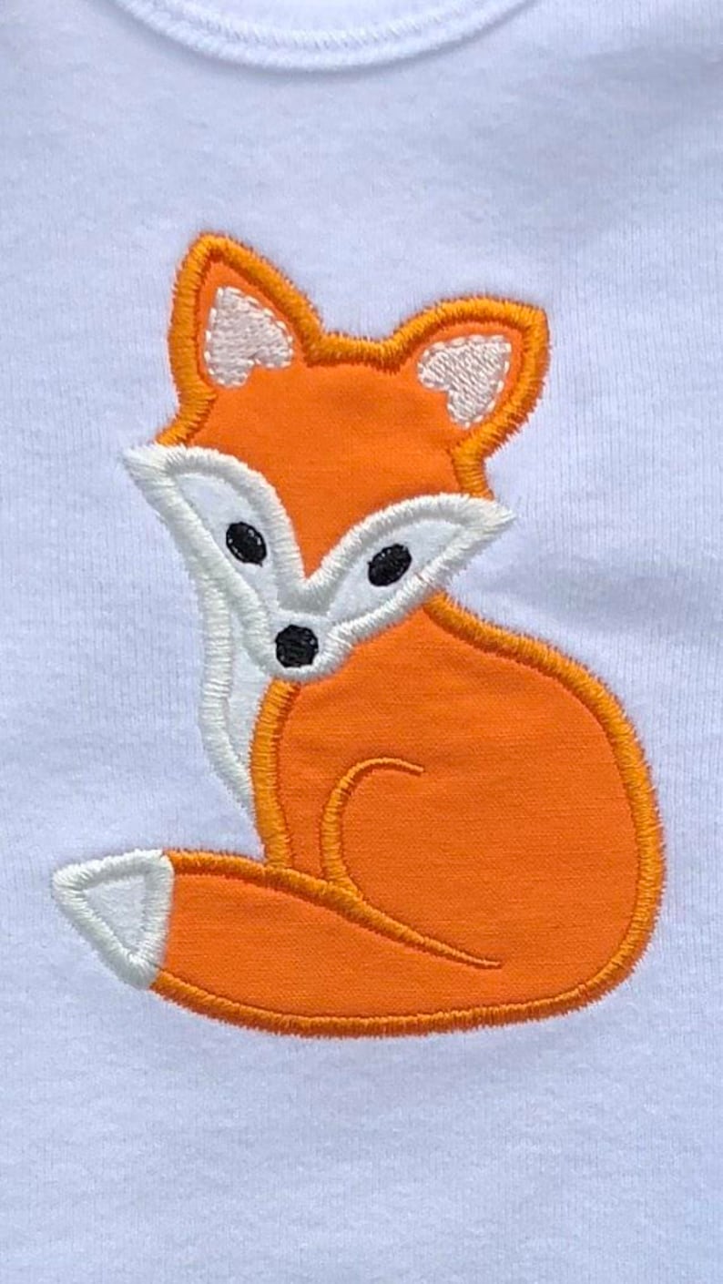 Fox Applique Embroiderydesign Download for Embroidery Machine - Etsy