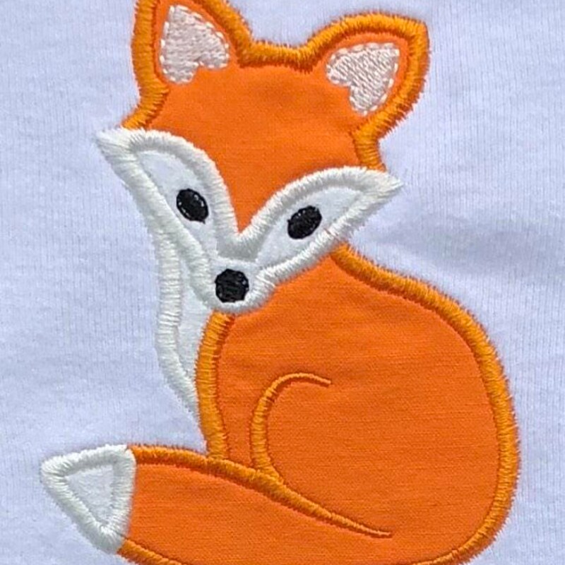 Fox Applique Design - Etsy
