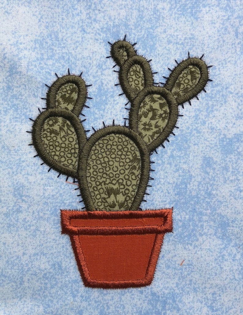 Prickly Pear Cactus Applique Embroidery Design Download, Southwest ...