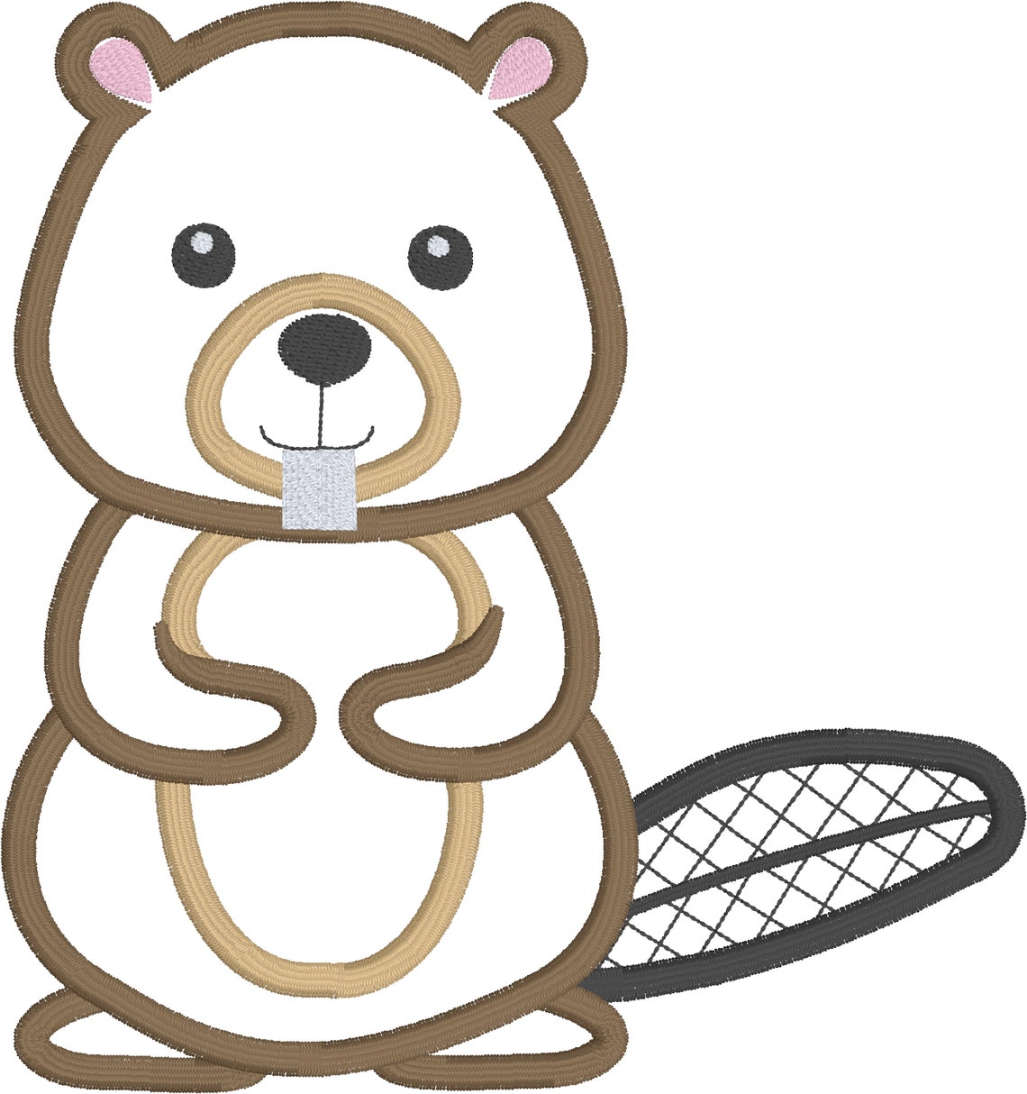 Beaver Applique Embroidery Design File Download for Embroidery - Etsy