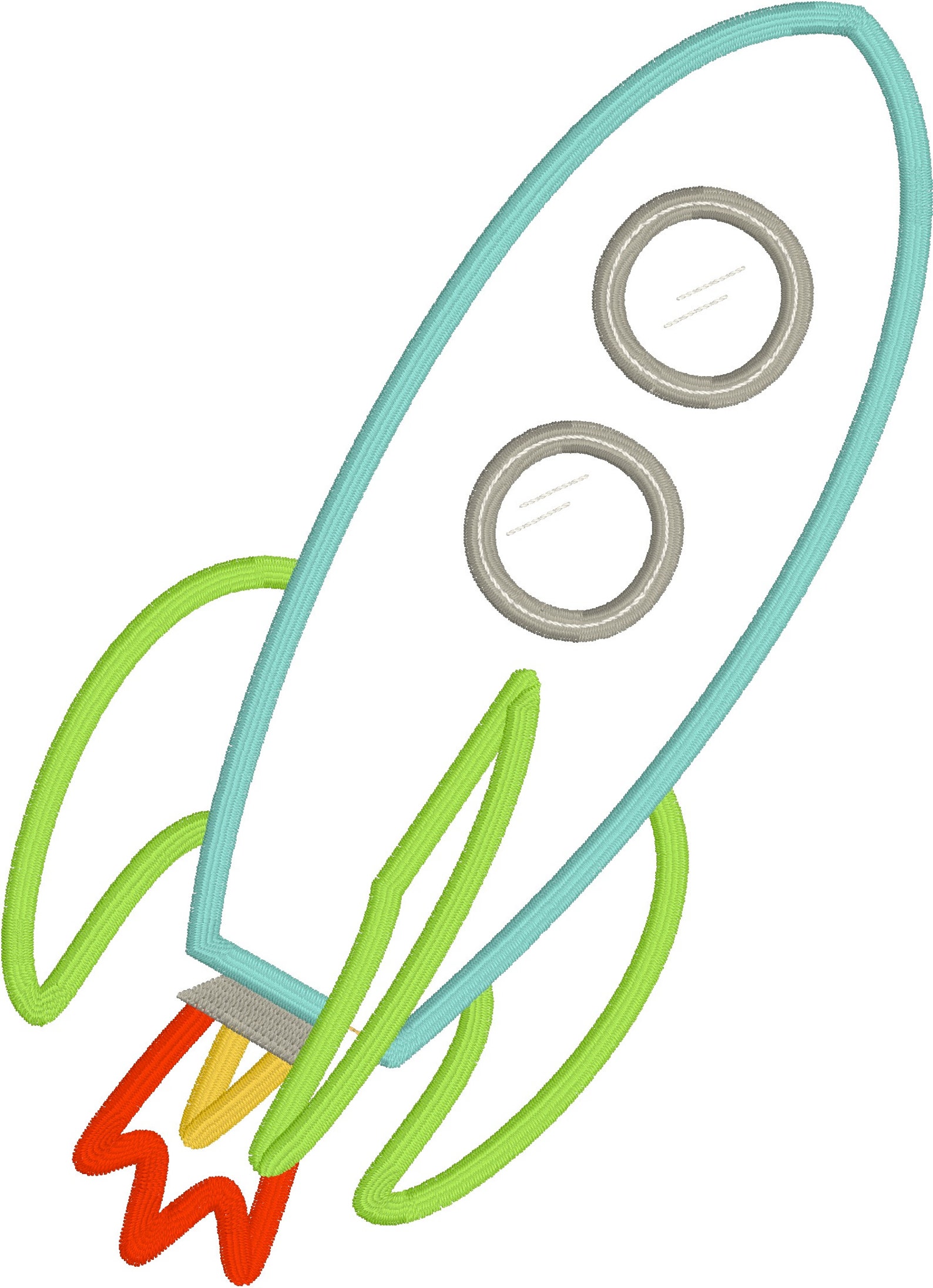 Rocket Ship, Outerspace Applique Embroidery Design Download for ...