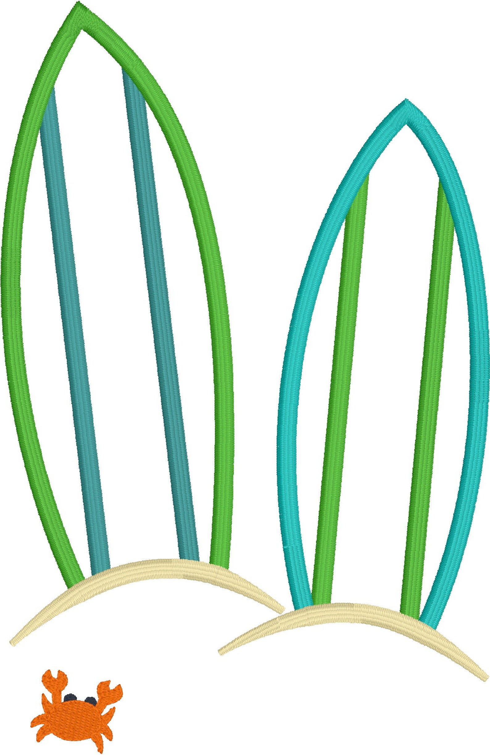 Surfboards and Crab Applique Embroidery Design Download for Embroidery ...