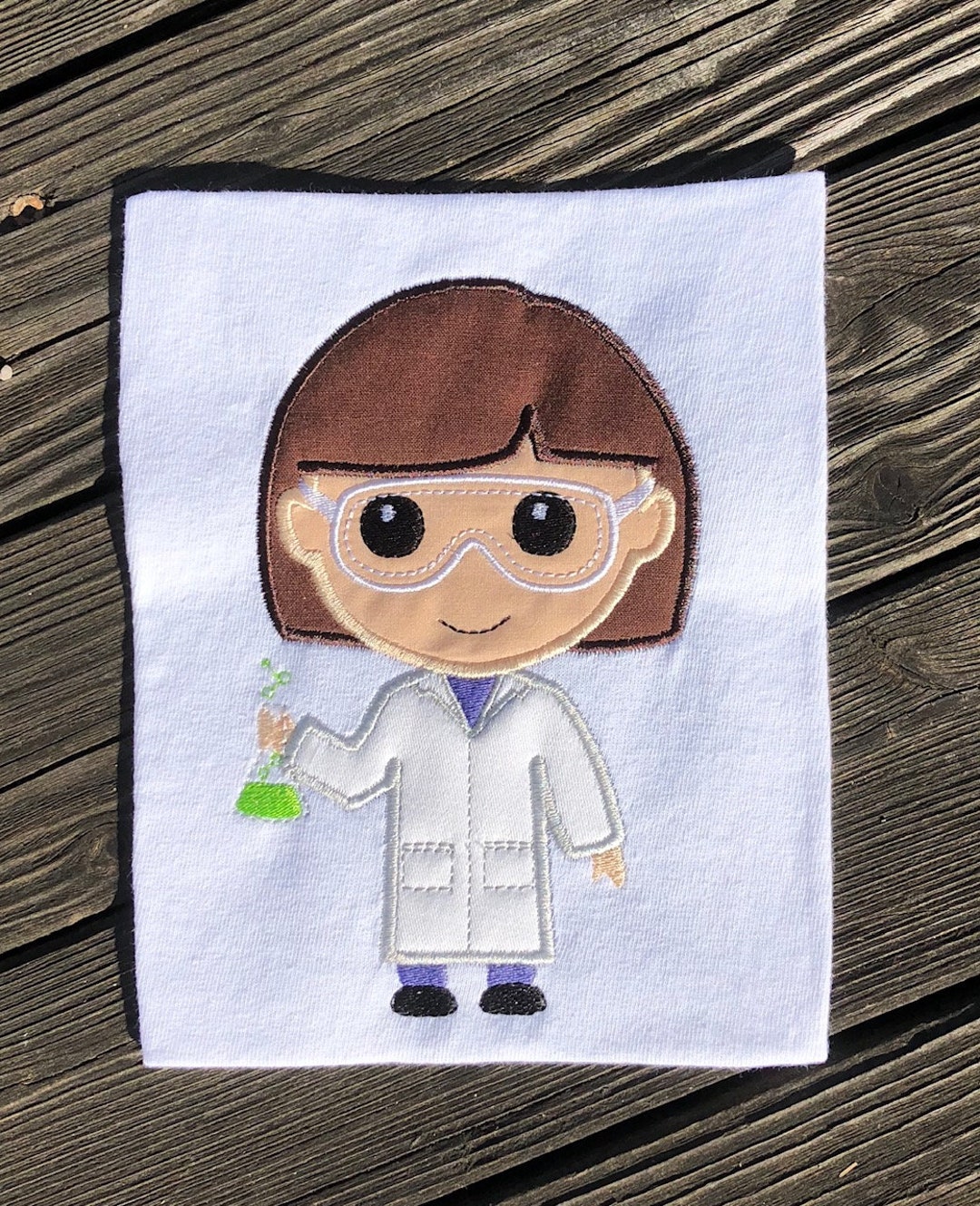 Scientist Applique Embroidery Design File for Use With an Embroidery ...