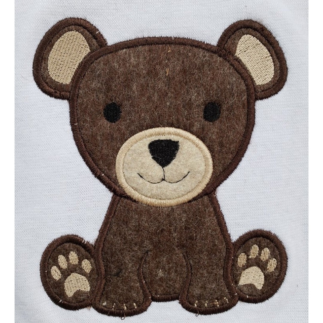 Bear Baby Appliqué Design Download for Embroidery Machine, Cute ...